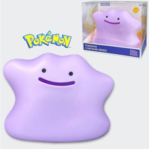 Pokemon Characters Figure Deco Piggy Coin Bank Gift: Ditto – PokeNerds