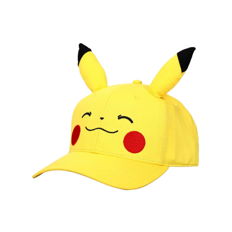 Pokemon Pikachu 3D Ears Cosplay Pre-Curved Bill Snapback – PokeNerds